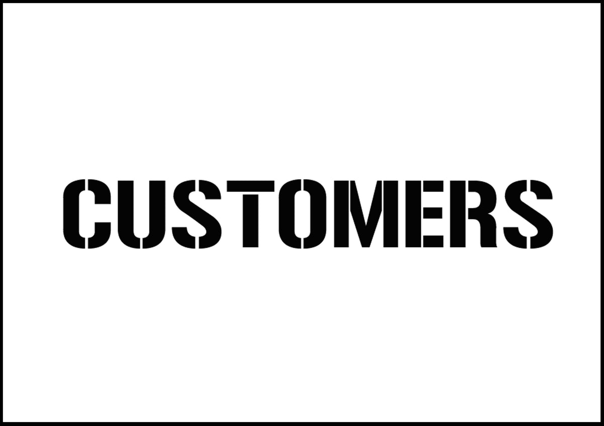 Customers Sign Stencils – Personalised Stencils