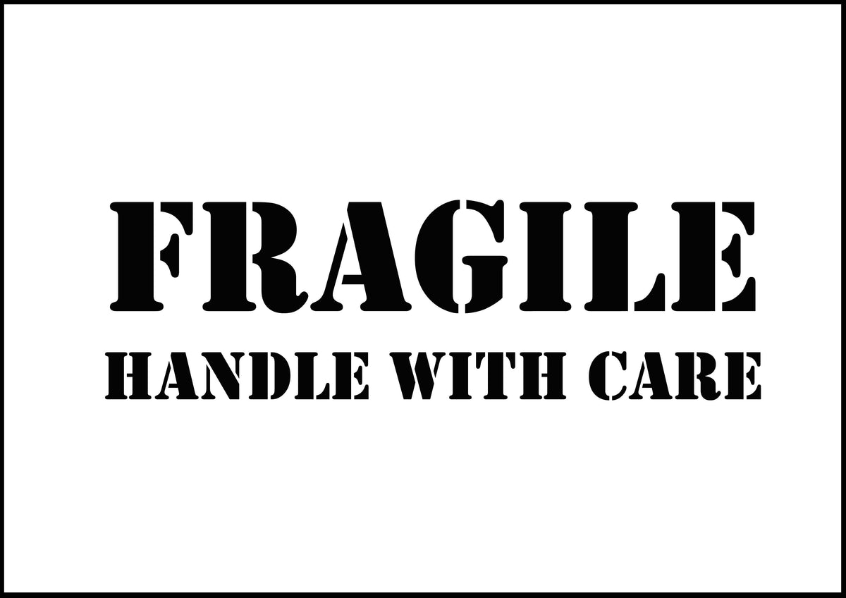 Fragile Sign Stencils – Personalised Stencils