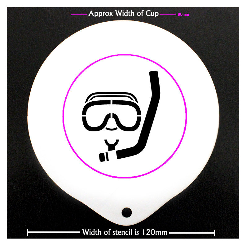 Scuba Snorkel stencil – Personalised Stencils